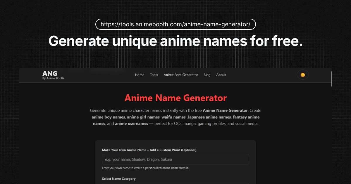 Anime Name Generator – Free Anime Boy, Girl, Waifu & Japanese Name ...